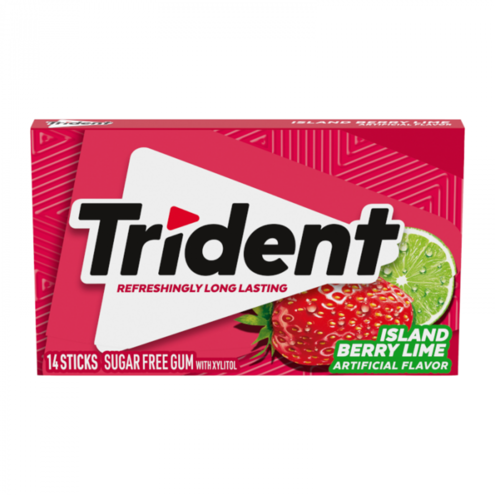 Trident Island Berry Lime – Sugar Free Gum – 14 Sticks — UPC ...