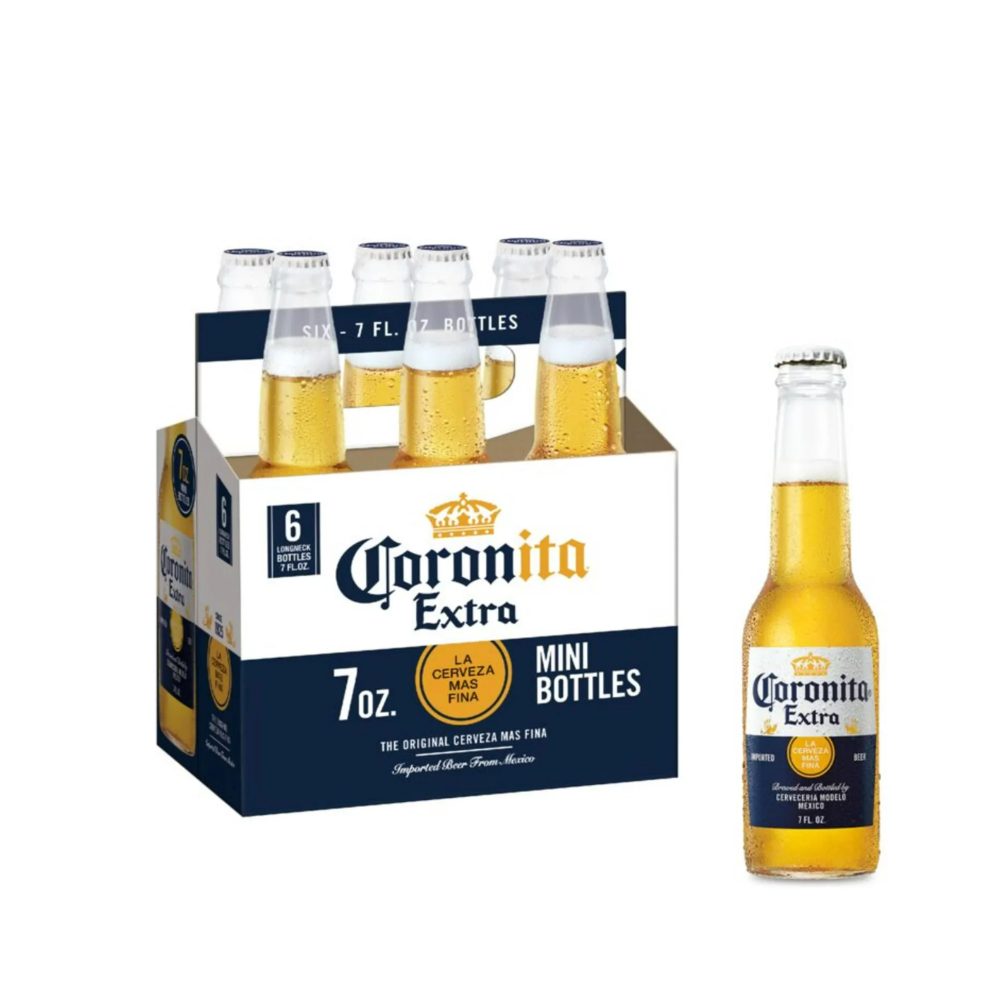 Corona Extra Coronita Lager Beer - 6pk/7 Fl Oz Mini Bottles — UPC ...