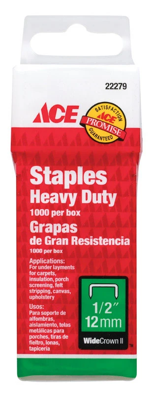 Ace 2000 1/2" 12mm Staples Heavy Duty 22279 Lot Of 2 / 1000 Per — UPC ...