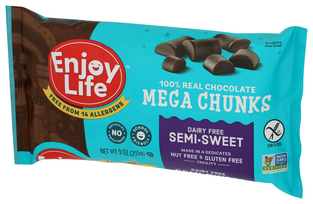 Enjoy Life Dairy Free Semi Sweet Mega Chunks, 9 Oz — UPC 853522000016 ...
