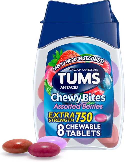 Tums Chewy Bites Extra Strength Chewable Antacid Tablets 8ct — GTIN-14 ...