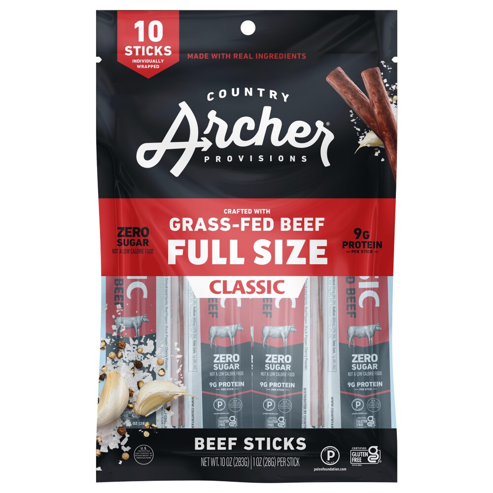 Country Archer Provisions Jerky Co. Classic Sticks - 10oz/10ct — UPC ...