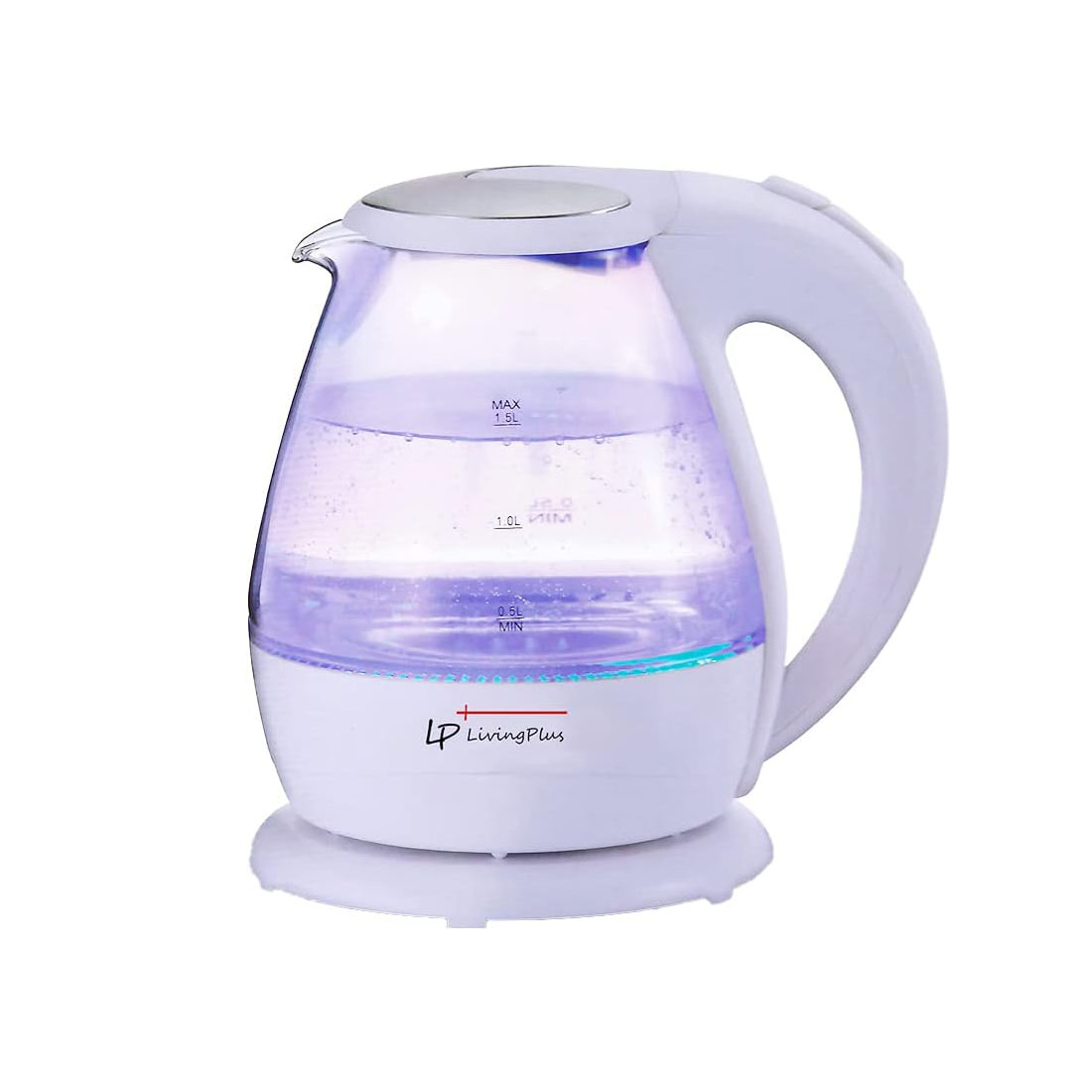 x LP Living Plus Borosilicate Glass Electric One Touch Automatic Switch ...