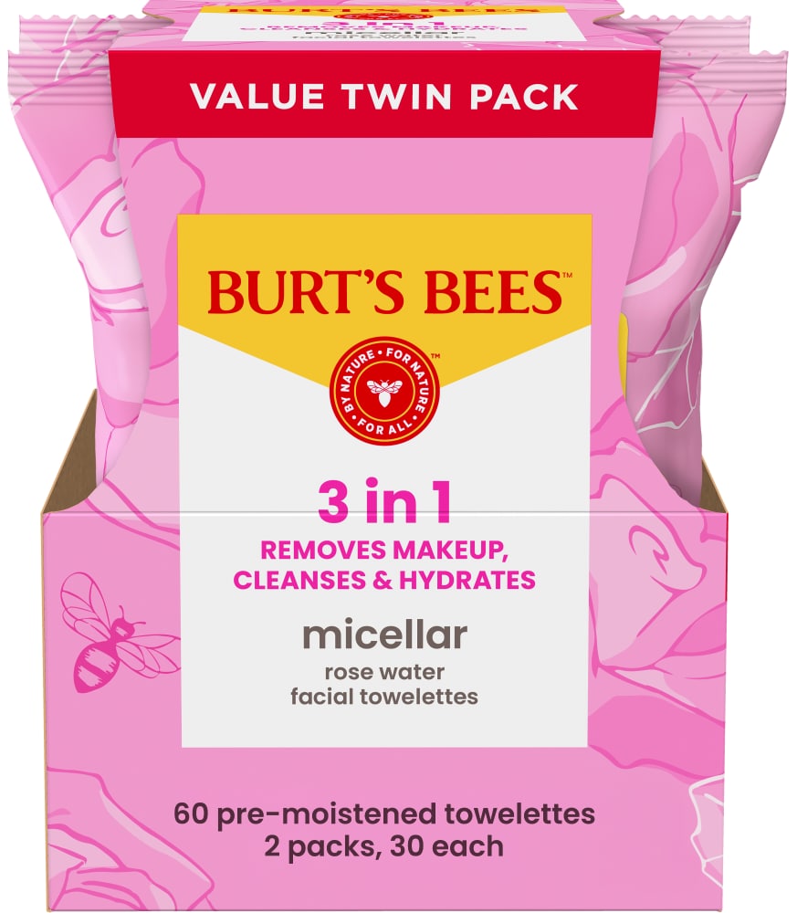 Burt's Bees Facial Cleansing Makeup Removing Towelettes - Rose - 2ct ...