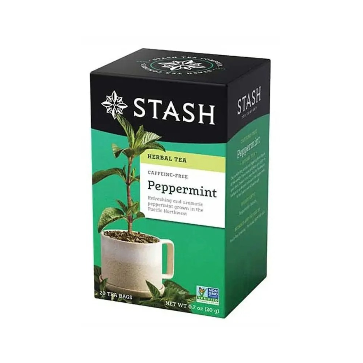 Stash Premium Peppermint Caffeine Free Herbal Tea Bags — UPC ...