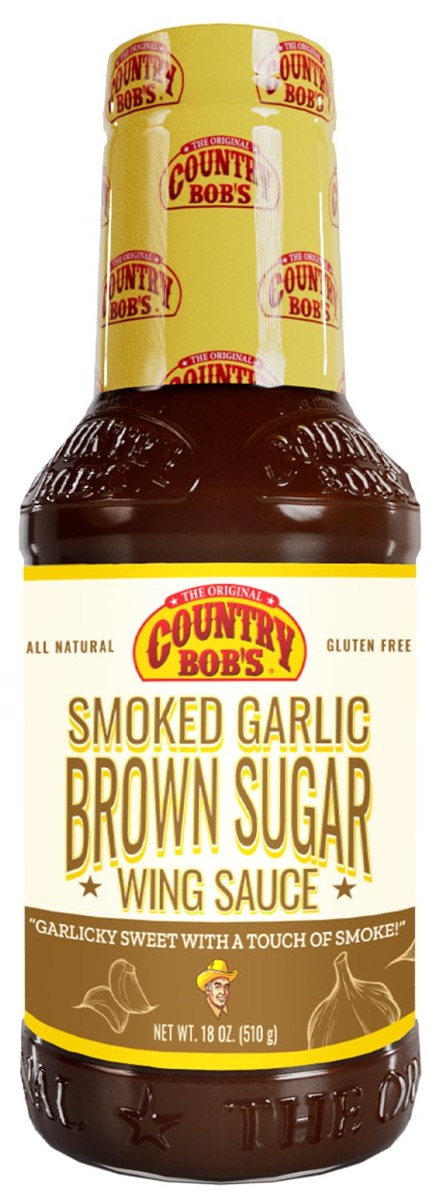 Country Bob's Smoked Garlic Brown Sugar Wing Sauce 18 Oz Bottle — UPC ...