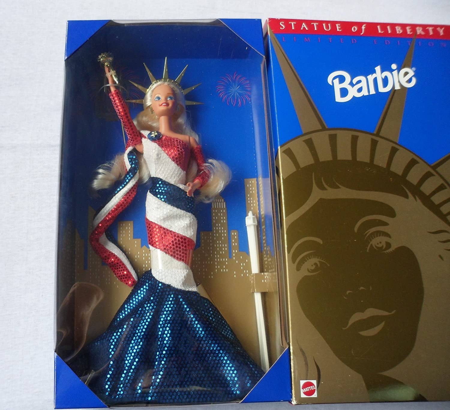 Barbie Statue Of Liberty Limited Edition FAO Schwarz Doll — UPC ...