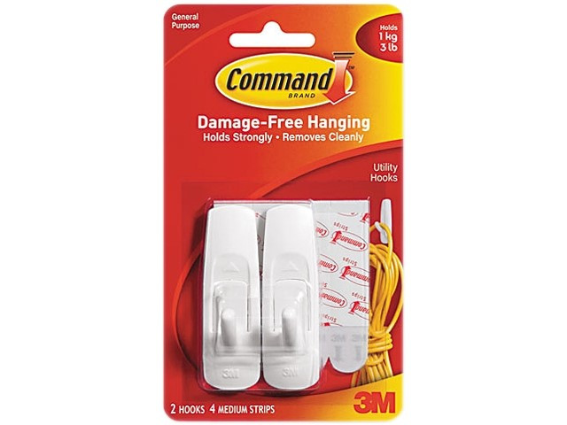 Command Brand Damage-Free Hanging General Purpose Medium Utility Hooks ...