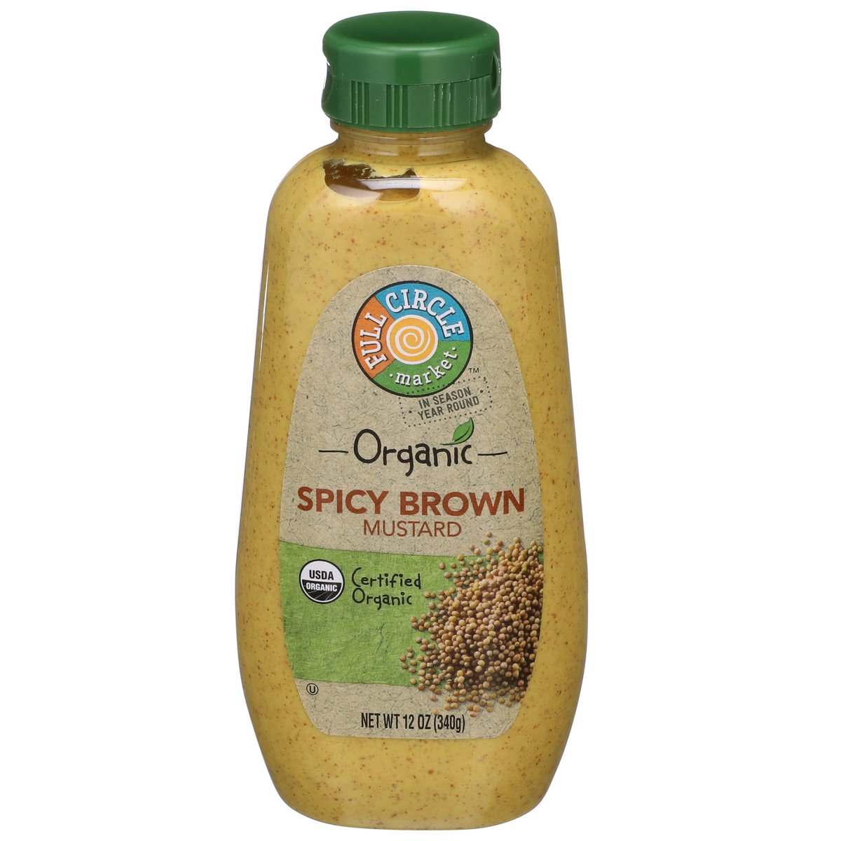 Full Circle Market Mustard, Organic, Spicy Brown — UPC 36800383715 — Go-UPC