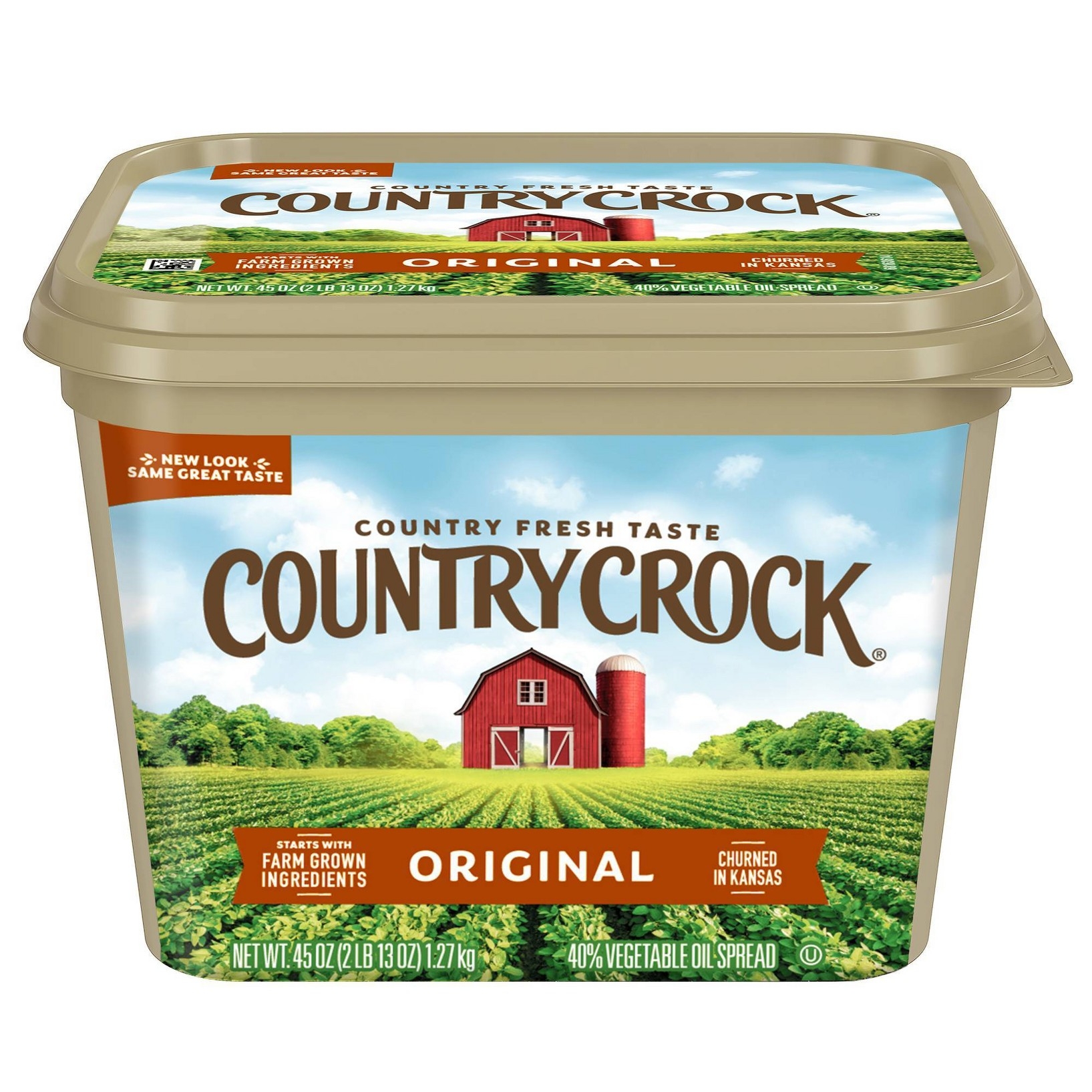 Country Crock Original Vegetable Oil Spreadable Tub - 45oz — UPC ...