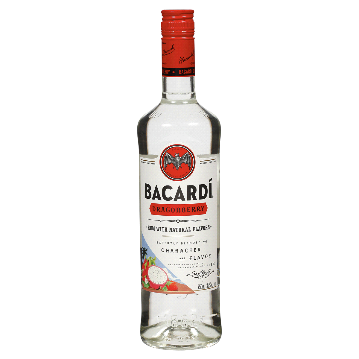 Bacardi Dragon Berry Rum, 750 mL — UPC 80480000271 — Go-UPC