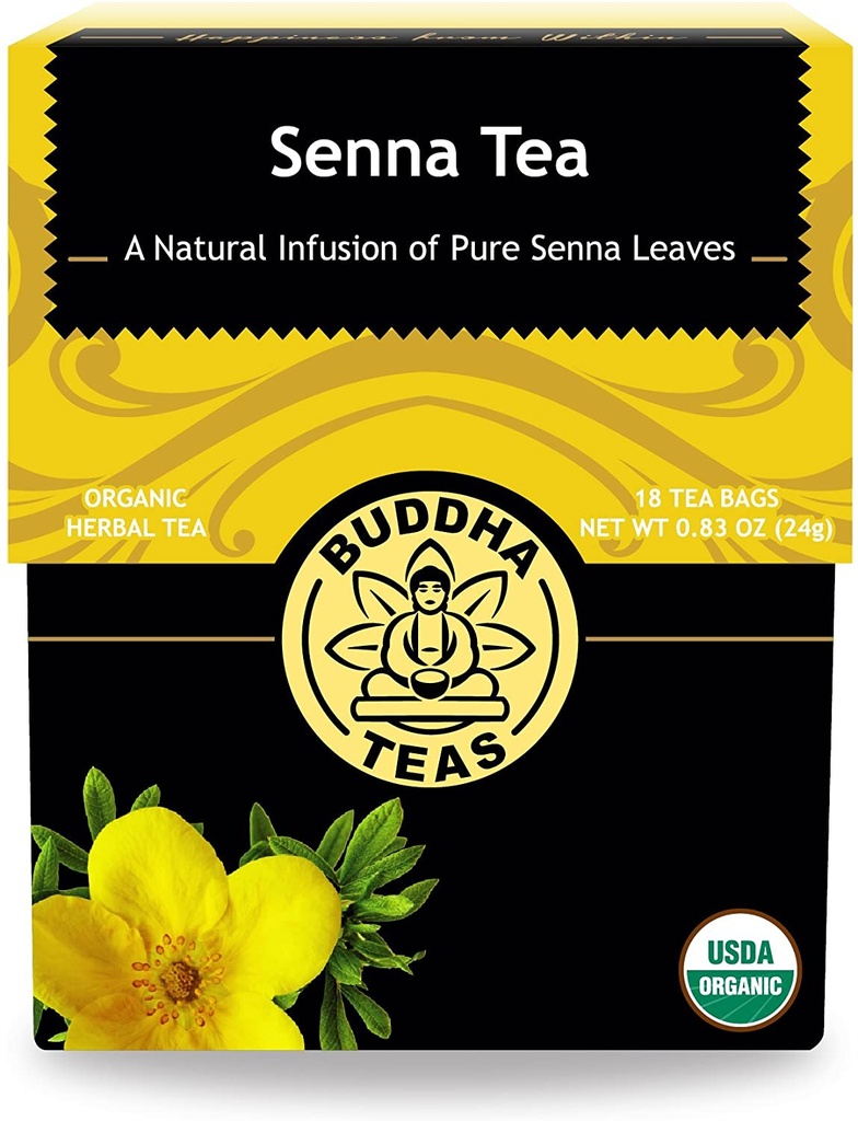 Buddha Teas 100% Organic Herbal Senna Tea, 18 Tea Bags — UPC ...