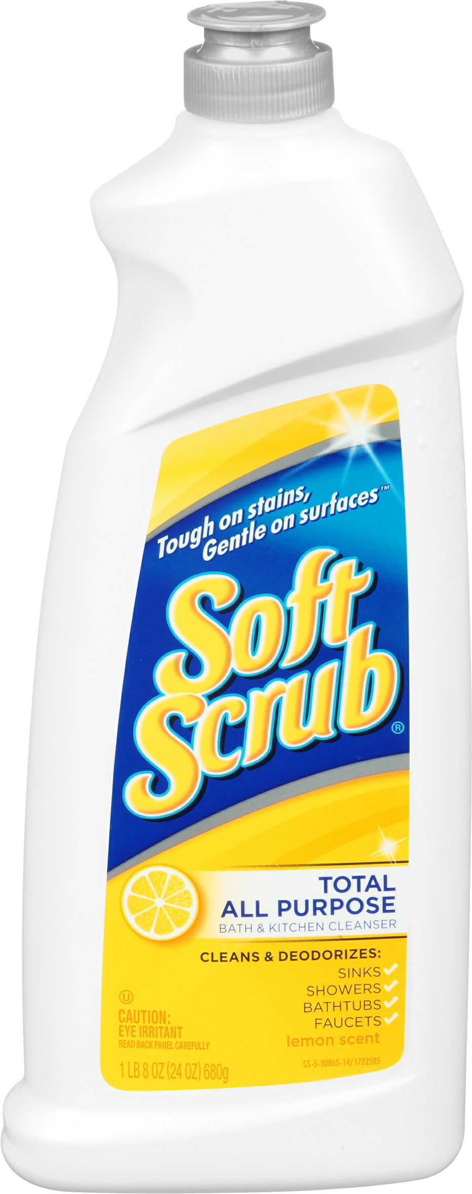 Soft Scrub Total All Purpose Bath & Kitchen Cleanser, Lemon Scent 24 Oz ...