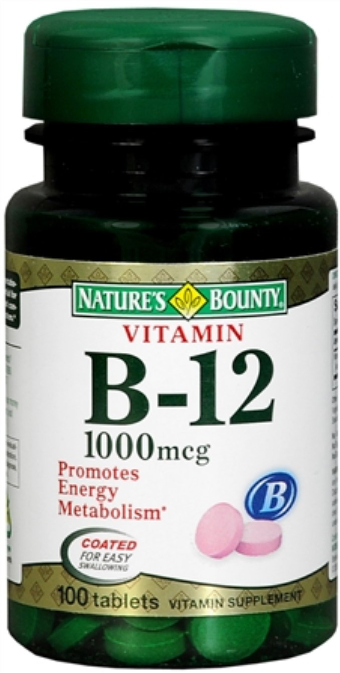 Nature's Bounty Energy Health 1000 Mcg Vitamin B 12 100 Tablets — UPC ...