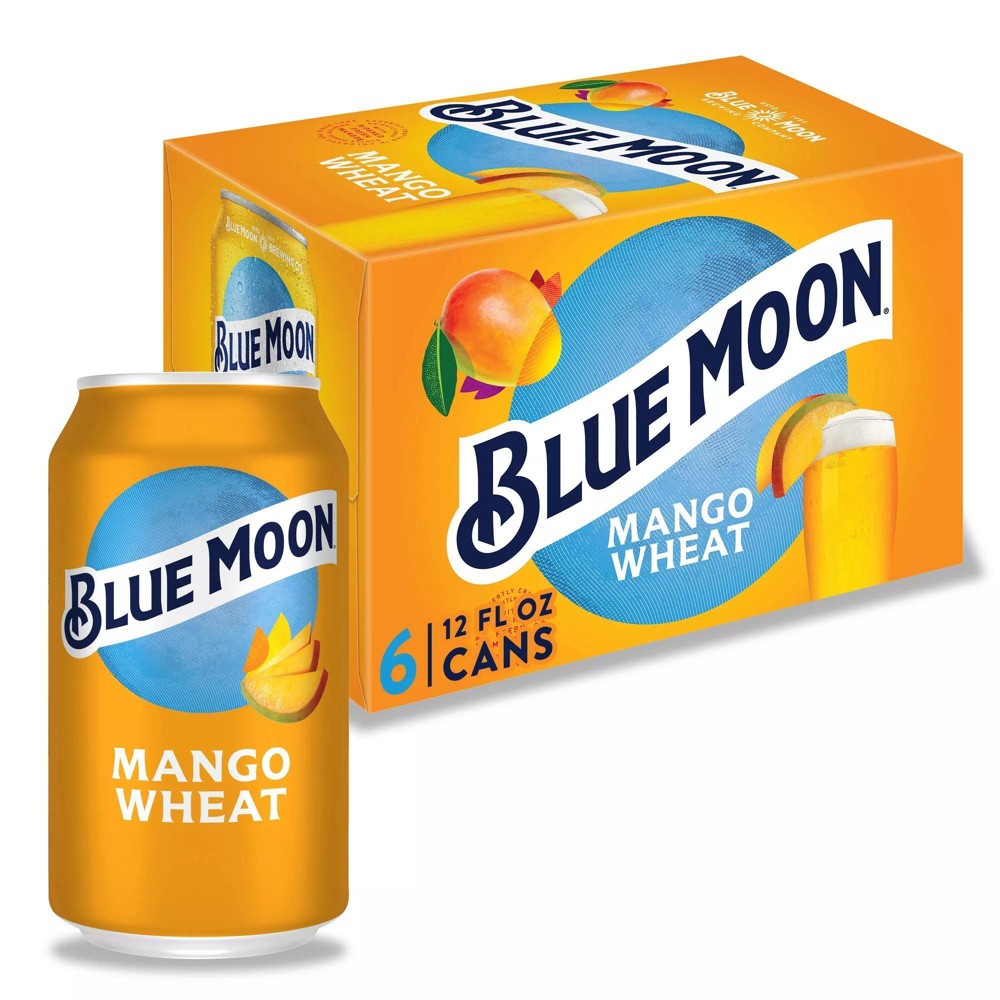 Blue Moon Mango Wheat Ale Beer - 6pk/12 Fl Oz Cans — UPC 87800000713 ...