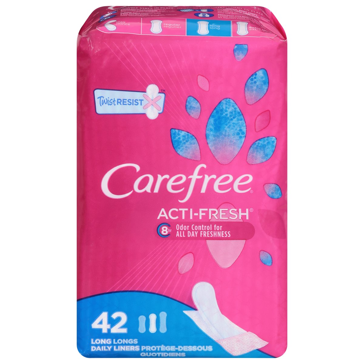 Carefree Daily Liners, Long, Unscented — UPC 78300069867 — Go-UPC