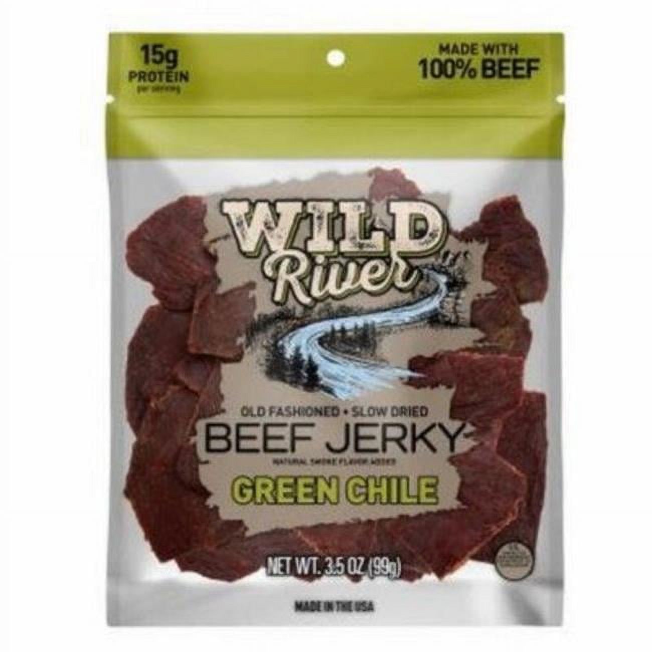 Jack Link's Wild River Old Fashioned Beef Jerky, Green Chile, 3.5 Oz ...