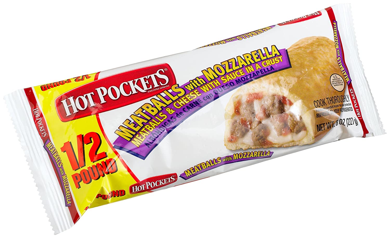 Hot Pockets Meatballs & Mozzarella Frozen Sandwich 12 Ct Box — UPC ...
