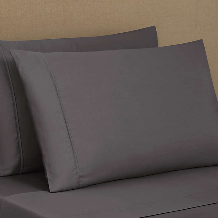 The Threadery Fundas Para Almohada Estándar De Algodón Color Gris Plomo ...