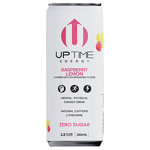 Uptime Raspberry Lemon Sugar Free Energy Drink - 12 Fl Oz Can — UPC ...