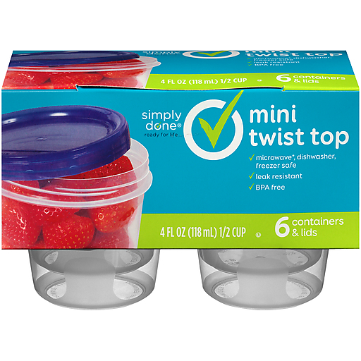 Simply Done Mini Twist Top Containers & Lids — UPC 11225000638 — Go-UPC
