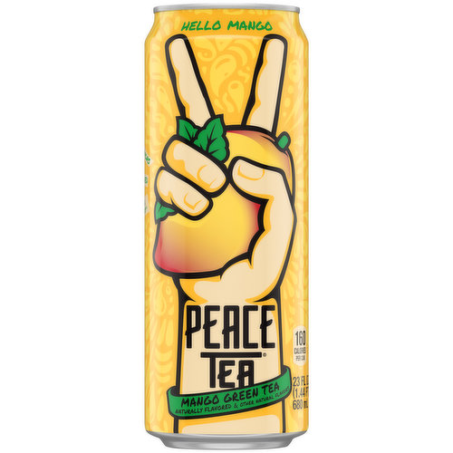 Peace Tea Hello Mango Can, 23 Fl Oz — UPC 49000531077 — Go-UPC