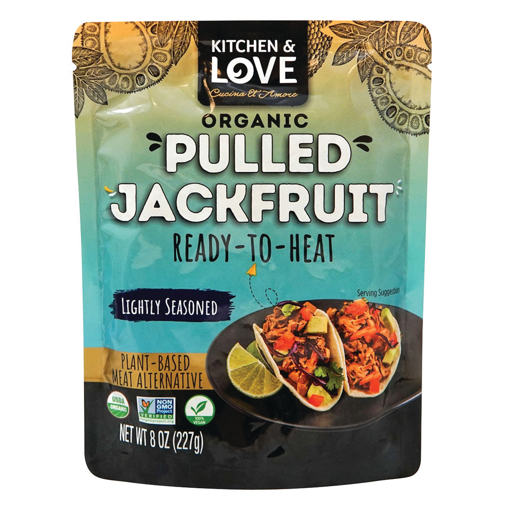 Kitchen & Love Lightly Seasoned Organic Pulled Jackfruit, 8 Oz — UPC ...