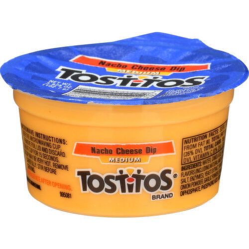 Tostitos Medium Nacho Cheese Dip Naturally And Artificially Flavored 3. ...