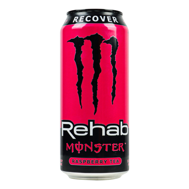 Monster Energy Rehab Drink, Raspberry Tea 15.5 Fl Oz — UPC 70847006145 ...