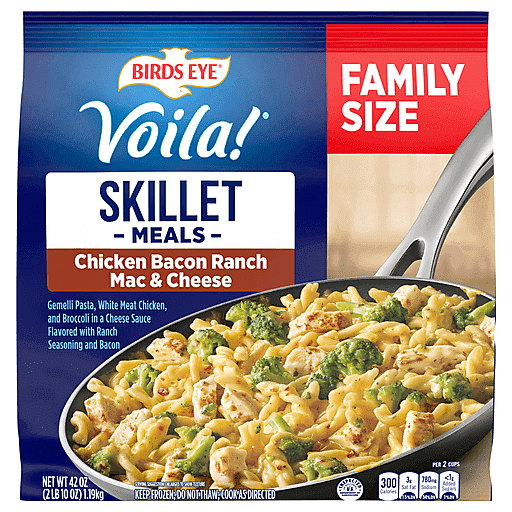 Birds Eye Voila! Family Size Skillet Meals, Chicken Bacon Ranch Mac ...