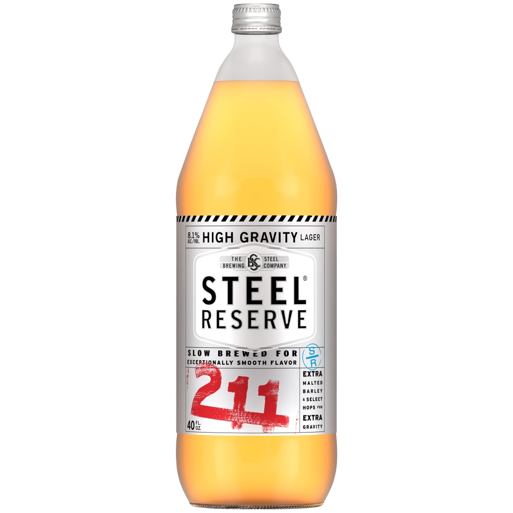 Steel Reserve High Gravity Lager 211 Beer 40 Fl Oz — UPC 78250006240 ...