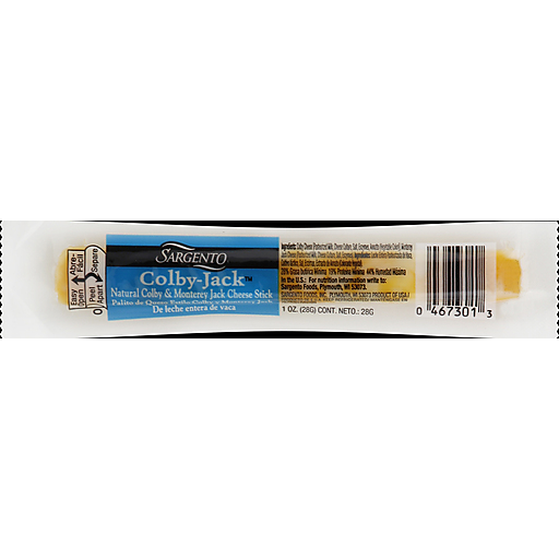 Sargento Natural Colby Jack Cheese 1 Oz — UPC-E 00007303 — Go-UPC