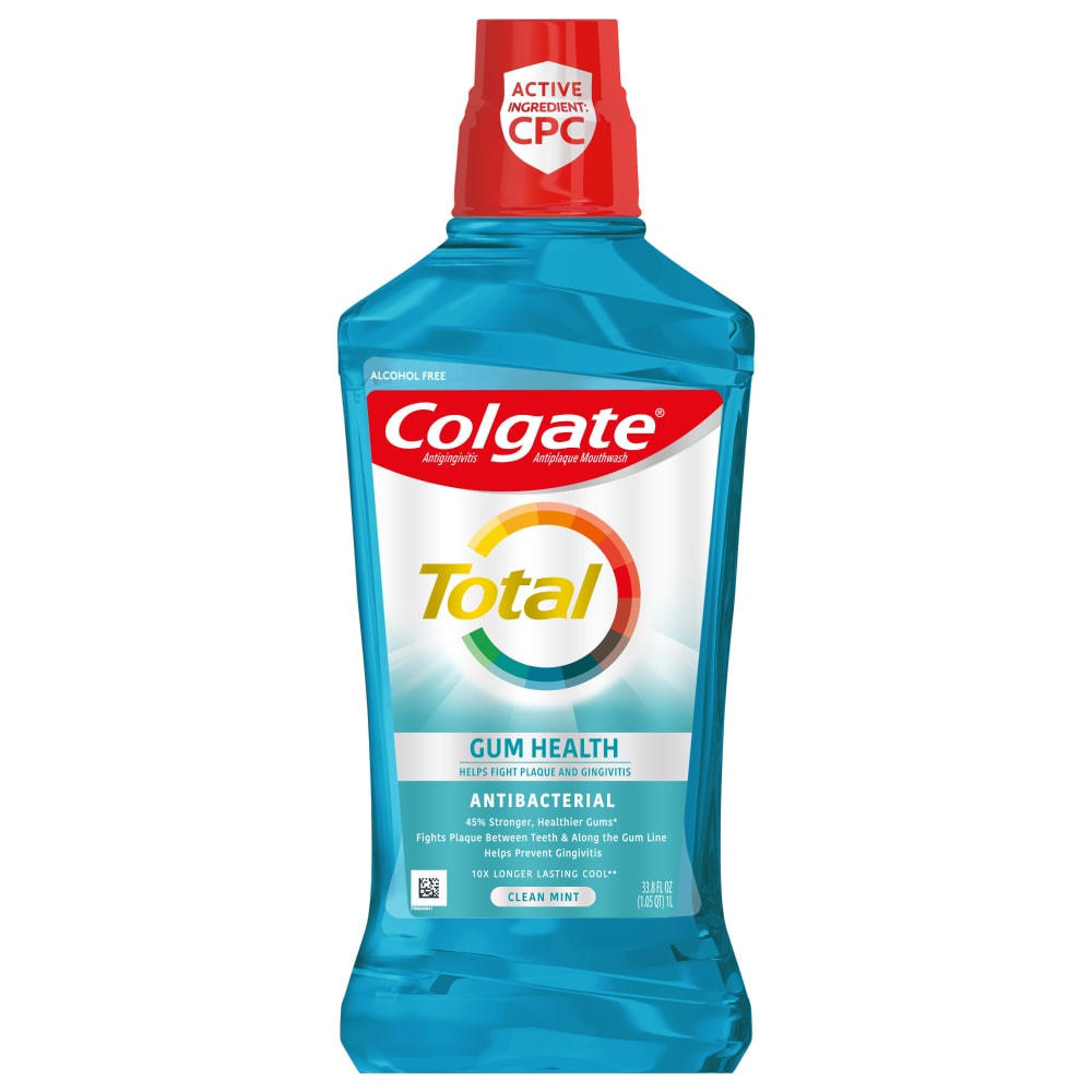 Colgate Mouth Wash - Total Gum Health - Clean Mint - 33.8 Floz ...