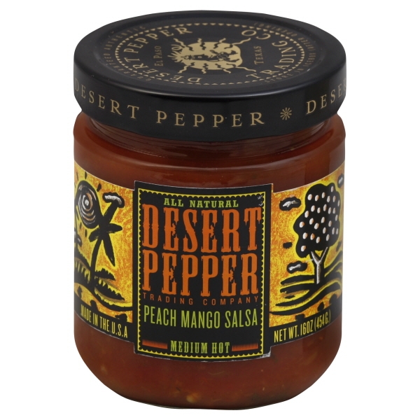 Desert Pepper Trading Company Salsa - Peach Mango Medium Hot 16.00 Oz ...