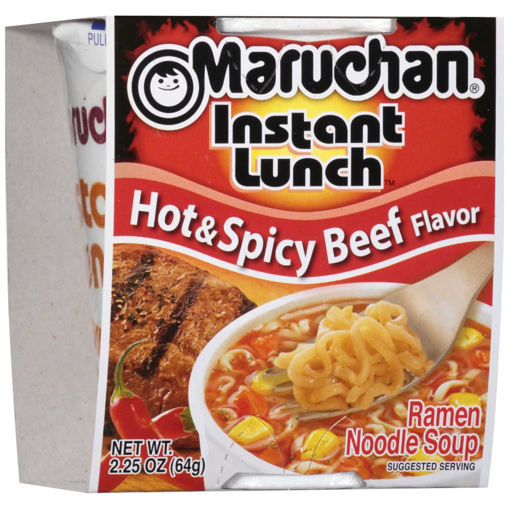 Maruchan Instant Lunch Hot & Spicy Beef Flavor Ramen Noodle Soup 2.25 ...