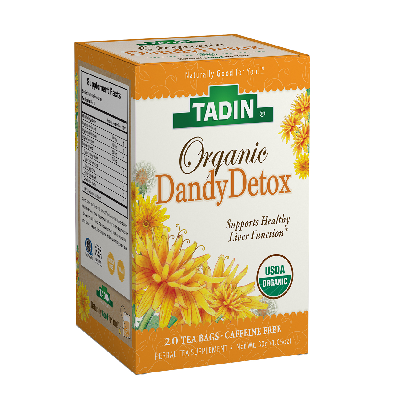 Tadin Organic Tea Dandy Detox 20's/3 — UPC 83703320026 — Go-UPC