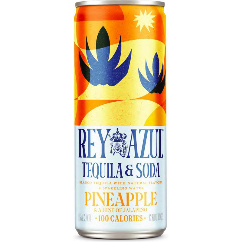 Rey Azul Tequila & Soda, Pineapple & A Hint Of Sea Salt — UPC ...