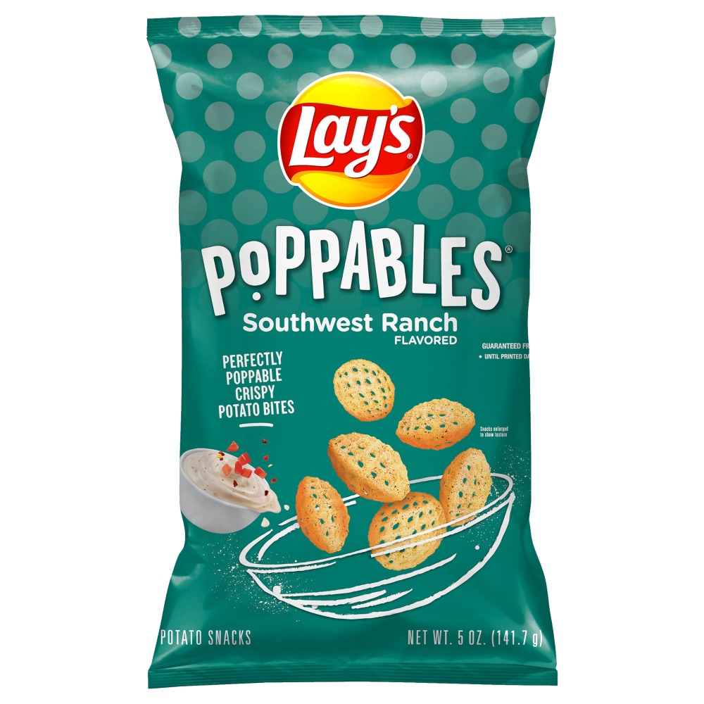 Lay's Poppables Flavored Potato Snacks Southwest Ranch 5 Oz — UPC ...
