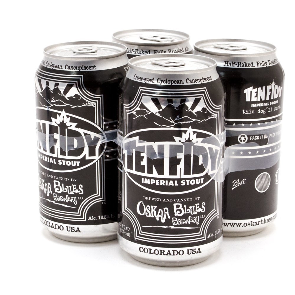 Oskar Blues Brewery Ten Fidy Imperial Stout - 4pk / 12oz Cans — UPC ...