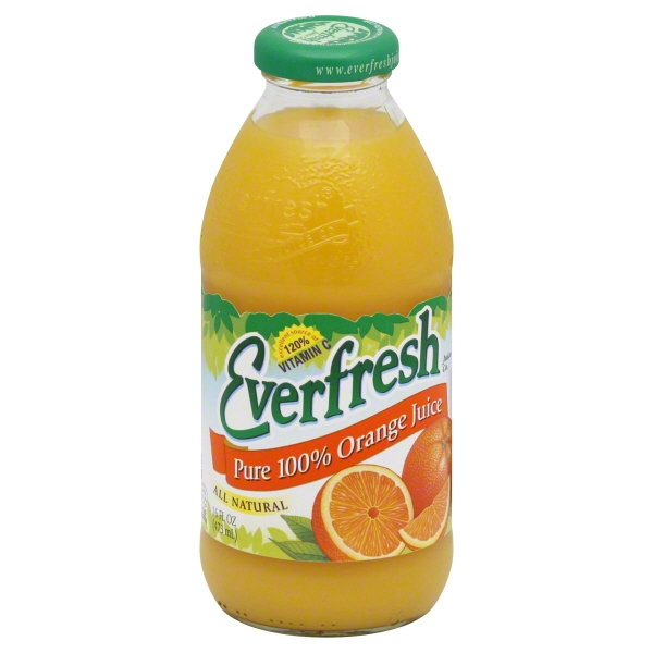 Everfresh 100% Juice, Pure Orange — UPC 76737122308 — Go-UPC