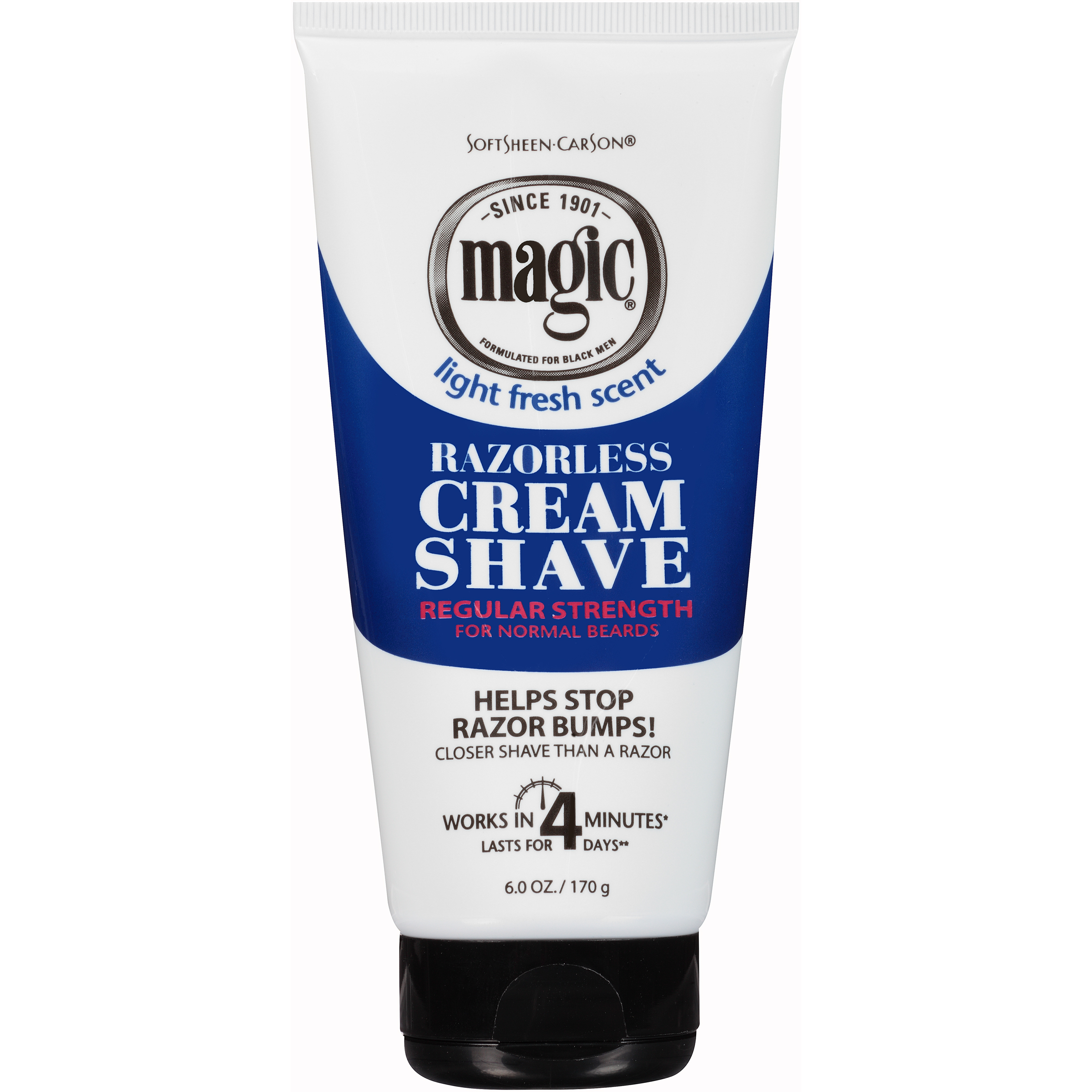 Magic Cream Shave, Razorless, Regular Strength, Light Fresh Scent — UPC ...
