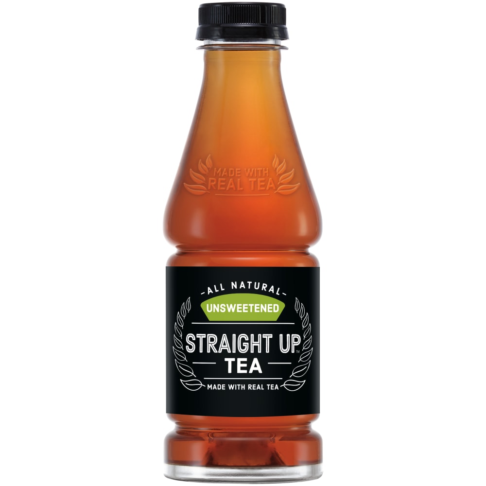 Snapple Straight Up Tea, Unsweetened Black Tea - 18.5 Fl Oz Glass ...