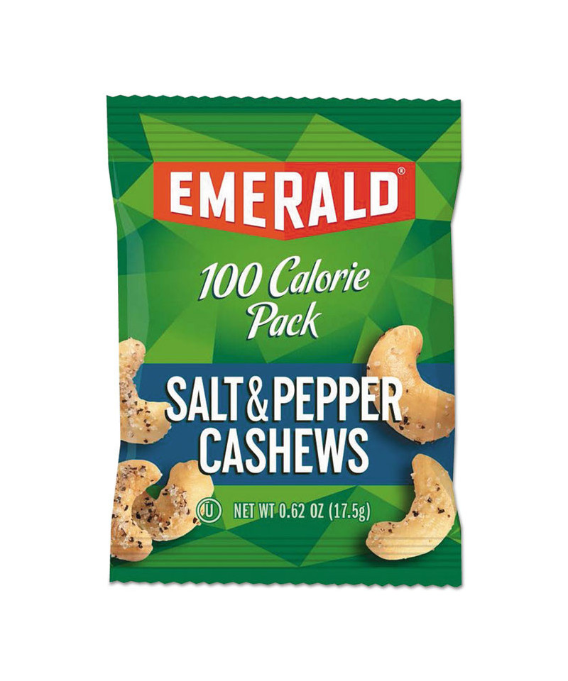 Emerald Nuts Salt & Pepper Cashews 100 Calorie Packs 7 Ct 4.34 Oz — UPC ...