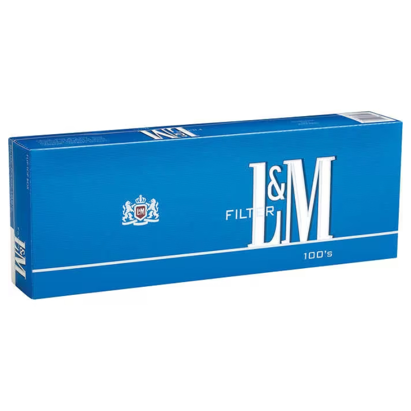 L M Cigarettes, Filter, 100's, Blue Pack, Flip Top Box — UPC ...