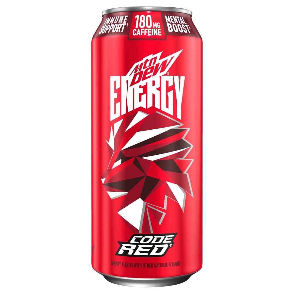 Mtn Dew Energy Drink Code Red Cherry 16 Fl Oz Can — UPC 12000220623 — Go-UPC
