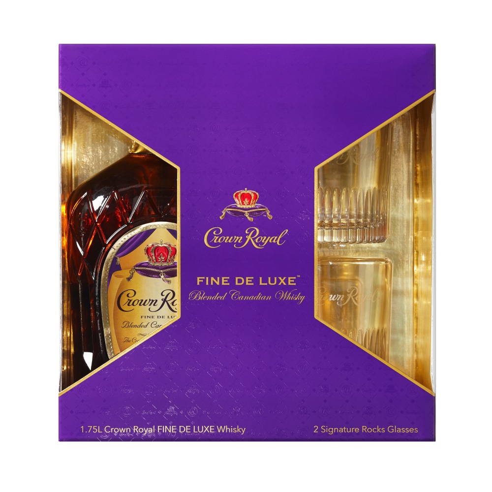 Crown Royal Fine De Luxe Blended Canadian Whisky, 1.75 L Bottle With ...