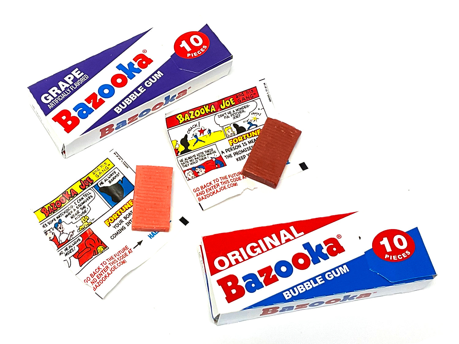 Bazooka Original Flavor Bubble Gum, Individually Wrapped, Wallet Pack ...