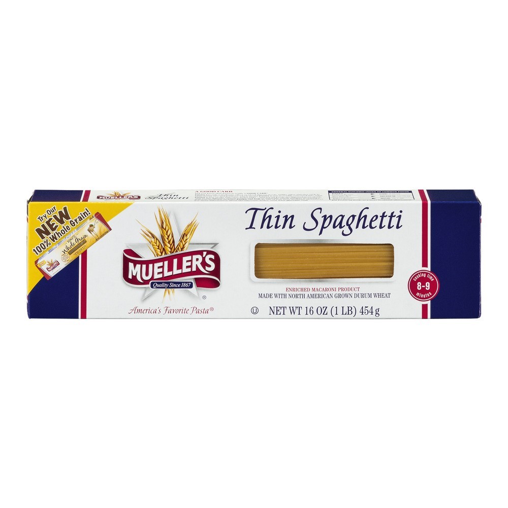 Mueller's Thin Spaghetti Pasta- 16oz — UPC 29200002140 — Go-UPC