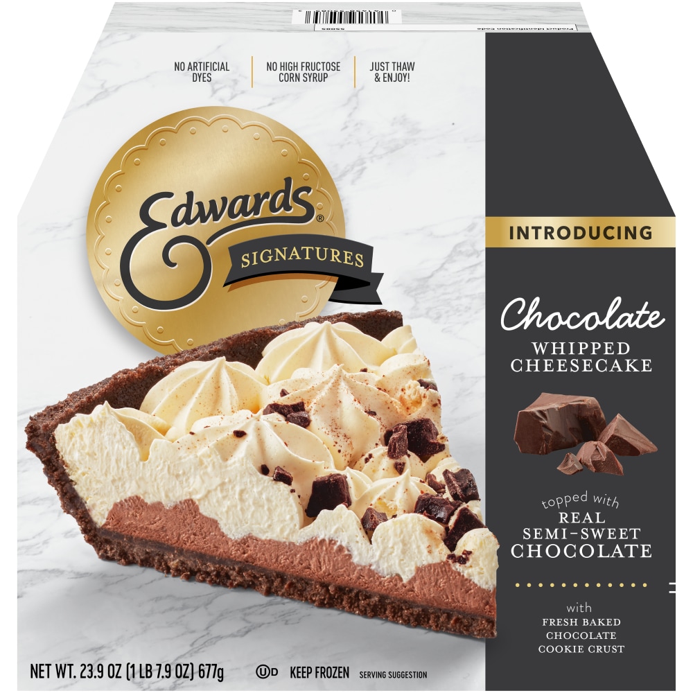 Edwards Signatures Whipped Chocolate Cheesecake 23.9 Oz — UPC ...